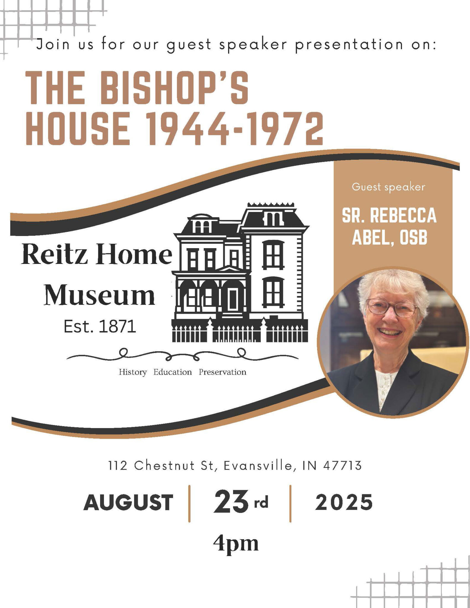 Sister Rebecca Abel to speak at Reitz Home Museum on August 23 ...
